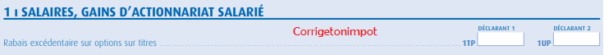 Fiscalité des stock-options et déclaration d'impôt.